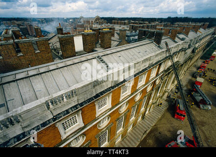 HAMPTON COURT FIRE 1986: One person died and the upper floors of the ...