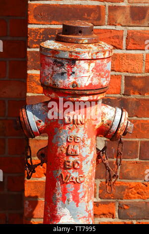 Red hydrant, Germany Stock Photo - Alamy