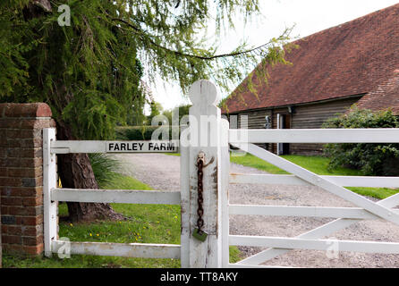 Farley Farmhouse, the home of surrealists Lee Miller and Roland Penrose ...