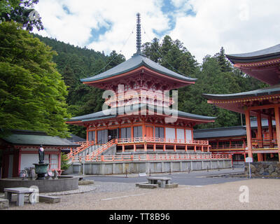 East Pagoda in Enryakuji Temple in mystic mood. Hieizan Enryaku-ji is a ...
