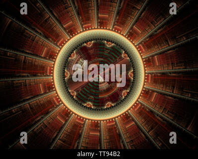 Fractal Radiation series. Abstract background made of radial geometric ...