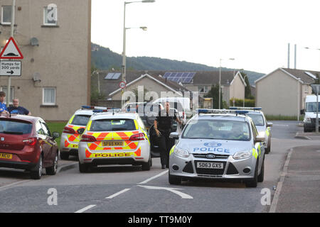 Inverness, UK. 15th June, 2019. There was a large police operation in ...