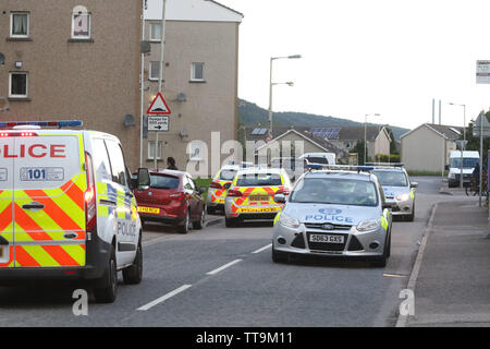 Inverness, UK. 15th June, 2019. There was a large police operation in ...