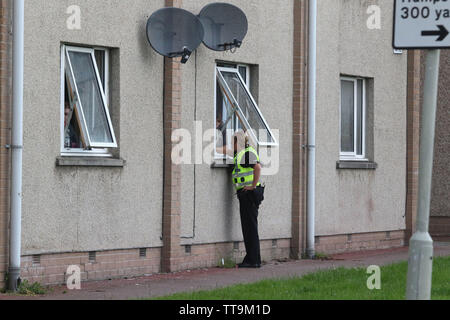 Inverness, UK. 15th June, 2019. There was a large police operation in ...