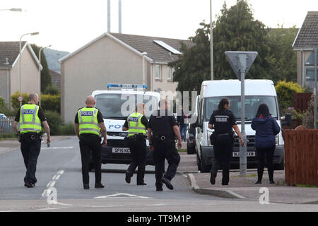 Inverness, UK. 15th June, 2019. There was a large police operation in ...