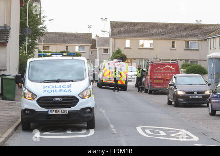Inverness, UK. 15th June, 2019. There was a large police operation in ...