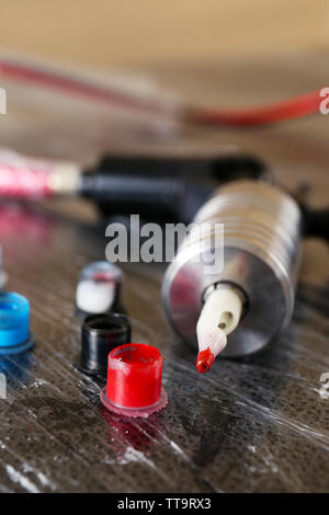 Red inks for permanent tattoo. Professional permanent tattoo training ...