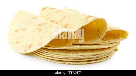 Flour tortillas isolated on white Stock Photo - Alamy