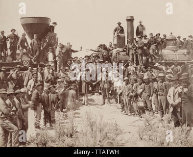 Completion of Transcontinental Railroad, 1869 Stock Photo - Alamy