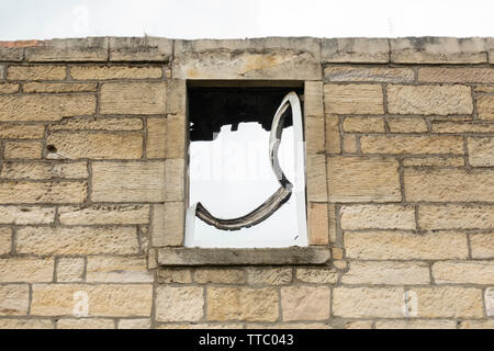 melted upvc windows damaged by heat during fire - UK Stock Photo - Alamy