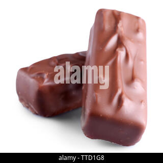 two candy bars isolated on white background Stock Photo - Alamy