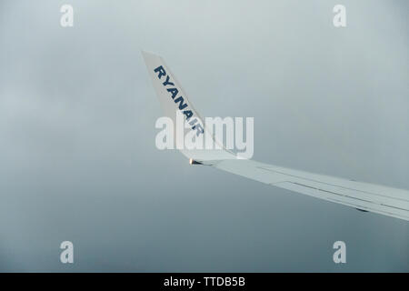 View through window of a Boeing 737 800 Virgin plane Stock Photo - Alamy