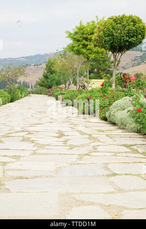 Asphalt path in Turkish park Stock Photo - Alamy