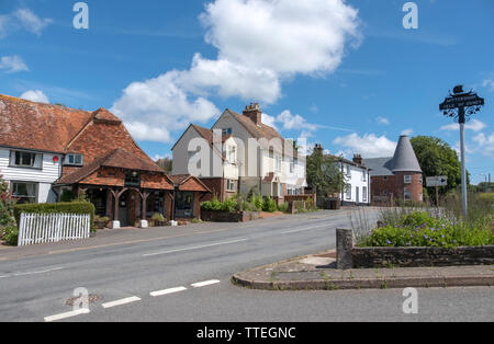 UK, Kent, Isle of Oxney, Wittersham village sign Stock Photo - Alamy
