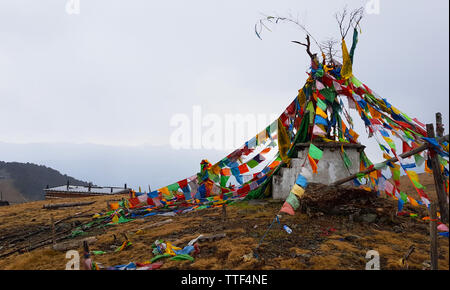 Red Chinese flags in Lijiang Yunnan Province China Stock Photo - Alamy