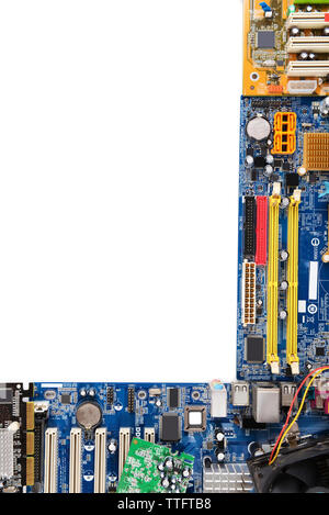 Computer motherboards with fan, isolated on white Stock Photo - Alamy