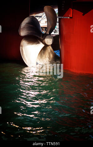 Close up of a Ship Propeller in water Stock Photo - Alamy