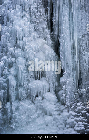 Frozen Waterfall At Maligne Canyon; Alberta Canada Stock Photo - Alamy