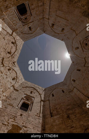 Italy Castel Del Monte inside of the Svevo castle XIII century Stock ...
