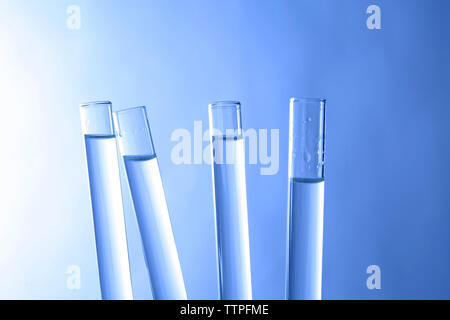 Test tubes, blue toned Stock Photo - Alamy