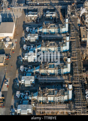 High angle view of chemical storage tanks on the Provestenen area ...