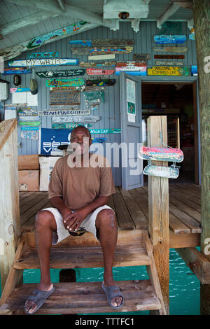 EXUMA, Bahamas. The Compass Cay Marina Stock Photo - Alamy