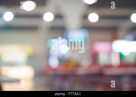 Blurred interior of fast food restaurant Stock Photo - Alamy