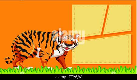 Tiger on note template Stock Vector Image & Art - Alamy