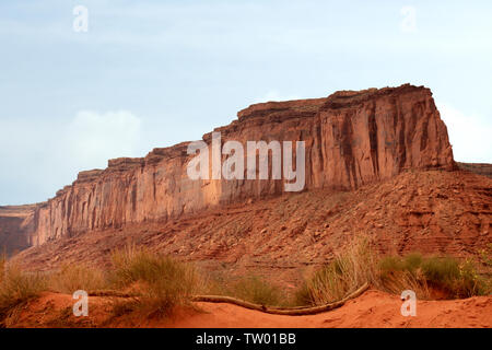 low angle view of a geological formation in arches national park in the ...