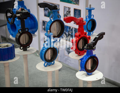 Butterfly valve plumbing handwheel operated wafer type Stock Photo - Alamy