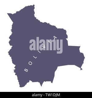 Bolivia icon. Country map on dark background. Stylish Bolivia map with country name. Vector ...