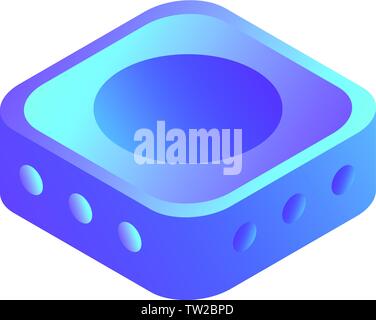 Desktop mini computer icon. Isometric of desktop mini computer vector ...
