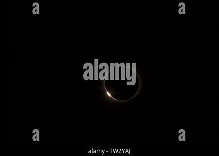 Totality during the solar eclipse on April 8, 2024, with solar ...
