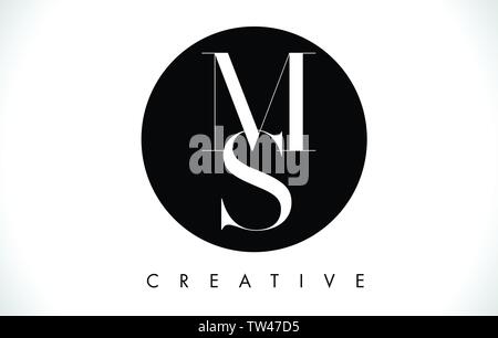 MS Letter Logo Design Stock Vector Image & Art - Alamy