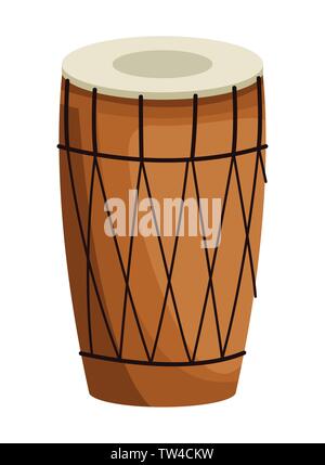 drum mridangam icon cartoon isolated in black and white Stock Vector ...