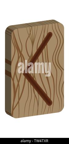 Rune Kano. Vertical projection. Scandinavian. Runes Element of Fire ...