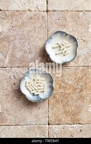 Melatonin Capsules. Concept for a healthy dietary supplementation ...