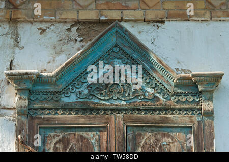 Old Uighur house in the old quarter, Yining (Ghulja), Xinjiang Province ...