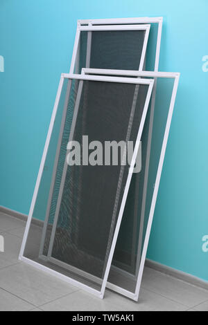 Mosquito net window screens protection against insect Stock Photo - Alamy