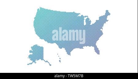 Dotted gradient USA map for backgrounds, brochures web. vector ...