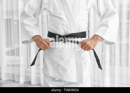 Male karate instructor indoors Stock Photo - Alamy