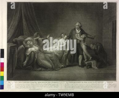 The child Louis XVII in his prison with the Tower of the Temple Stock ...
