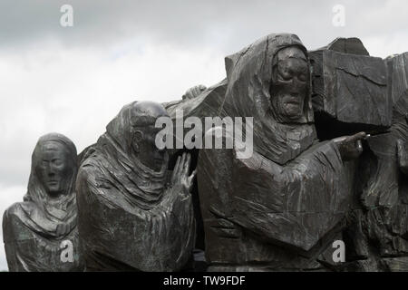 The Journey sculpture by Fenwick Lawson, monks carriyng the coffin of ...