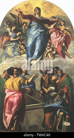The Assumption of the Virgin. El Greco (Doménikos Theotokópoulos). 1577 ...