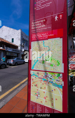 Map of Melaka Stock Photo - Alamy