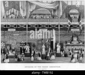 Interior of The Great Exhibition 1851 Stock Photo - Alamy