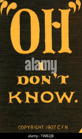 I don't Know Stock Photo - Alamy
