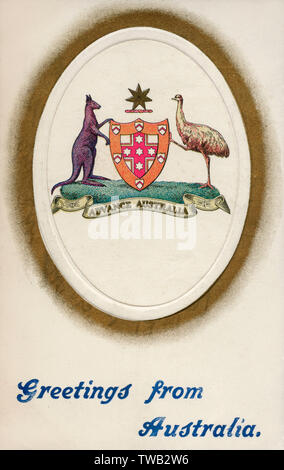Coat of arms of Australia - Commonwealth of Australia Stock Photo ...