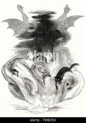 Illustration by Kenny Meadows to Macbeth, by William Shakespeare ...