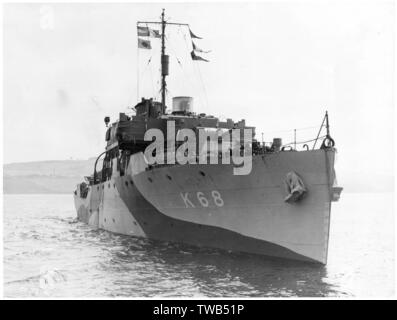 British Flower Class Corvette HMS Campunala Stock Photo - Alamy
